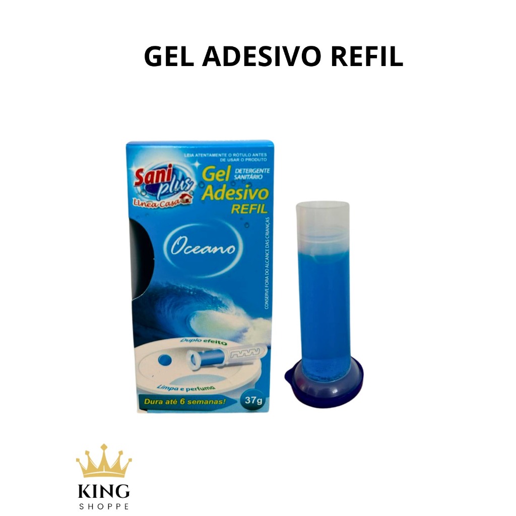 Gel adesivo Refil Saniplus 37g até 900 descargas | Shopee Brasil