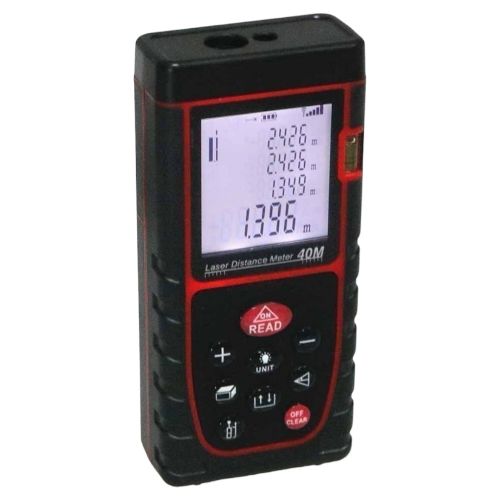 Trena Digital Medidor Profissional Distancia Laser Alta Precisão Telemetro 40 Mts, 60 Mts, 80 ...