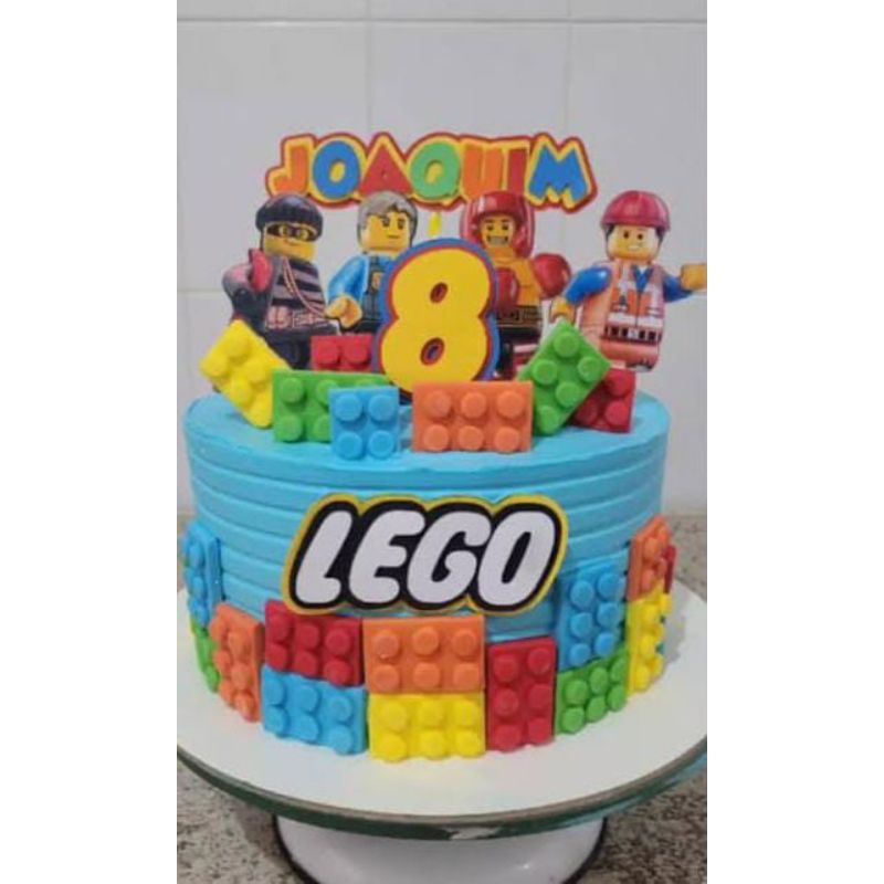 Topper de bolo Lego | Shopee Brasil