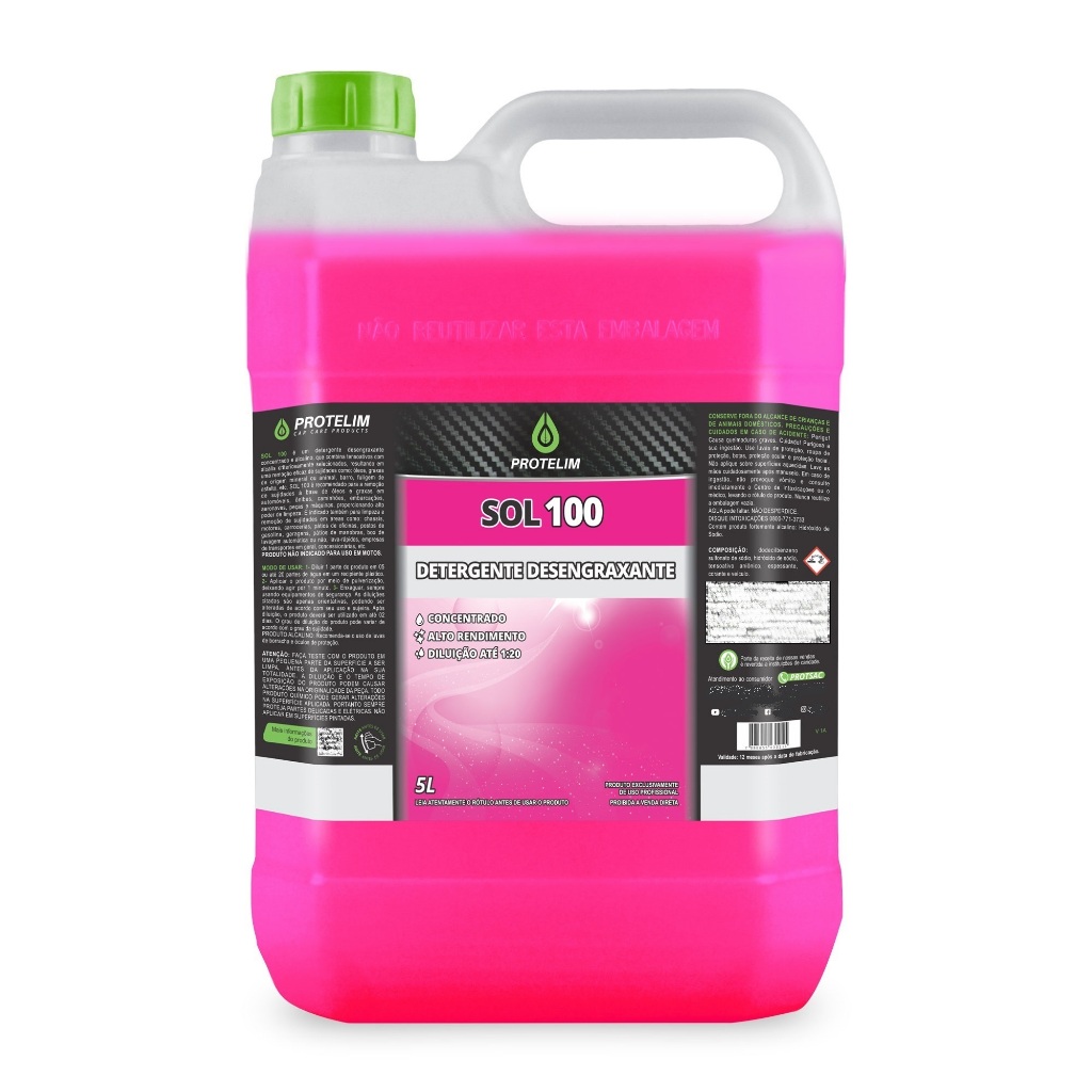 Desengraxante Concentrado Solupan Remove Óleo Graxa Prot Sol 100 Protelim 5 Litros | Shopee Brasil