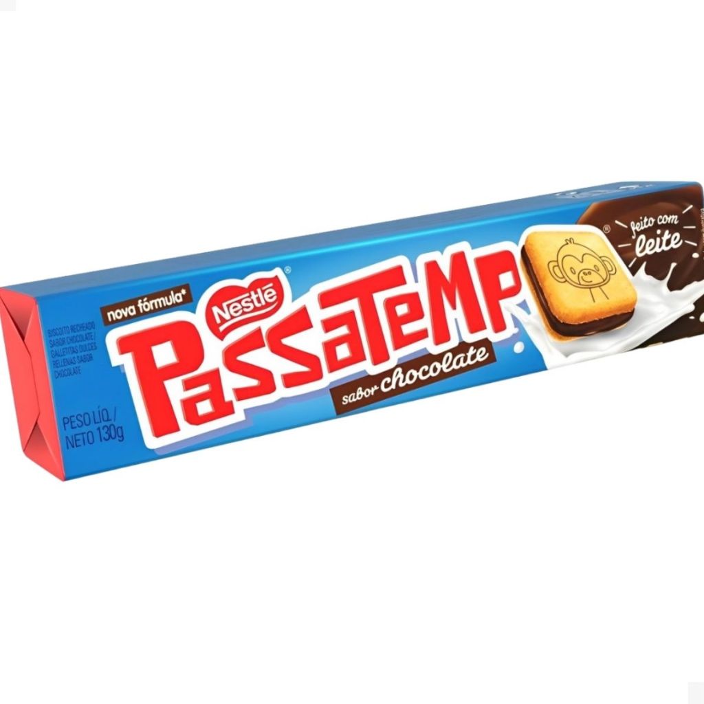 Kit 10 Pacotes Biscoitos PassaTempo Recheado Chocolate ao Leite Nestlé ...