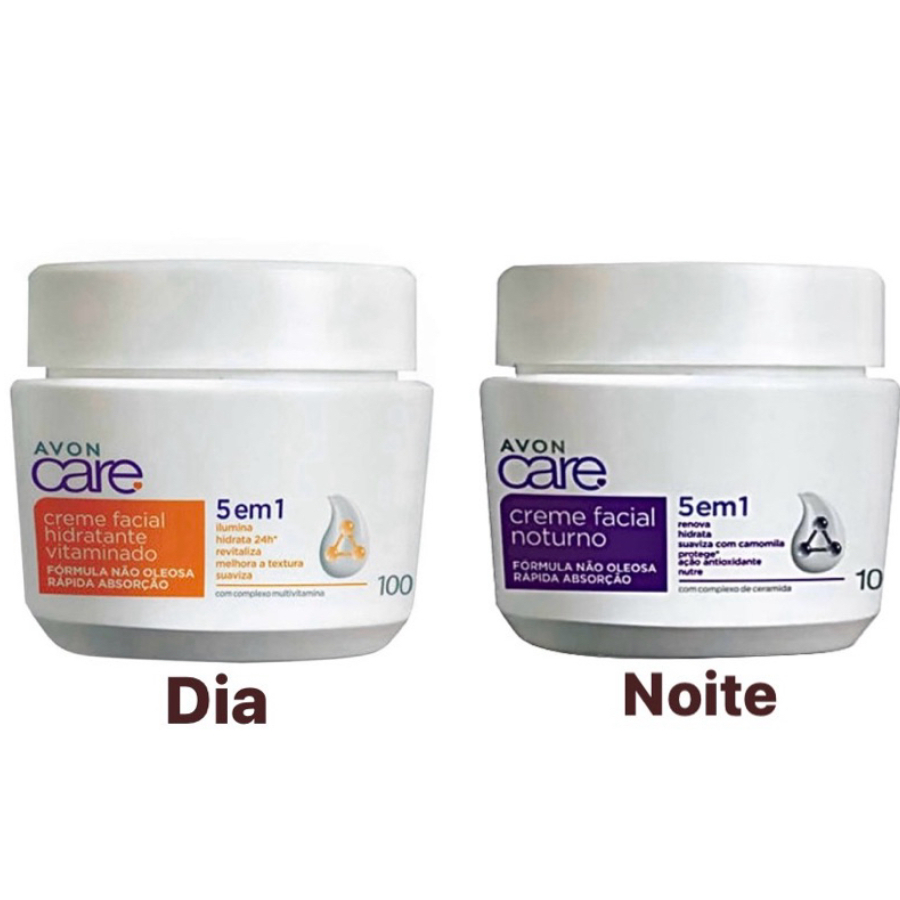 Kit Cremes Faciais Avon Dia e Noite (Hidratação Vitaminada) | Shopee Brasil