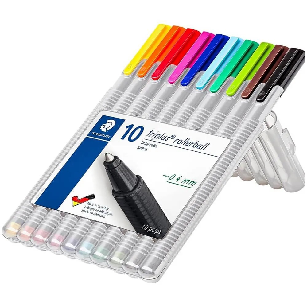 Caneta Rollerball Staedtler Triplus Roller 403 0.4mm Estojo com 10 ...