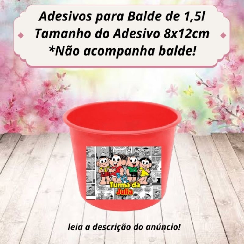 40 Adesivos Personalizados para Balde de Pipoca de 1,5l | Shopee Brasil