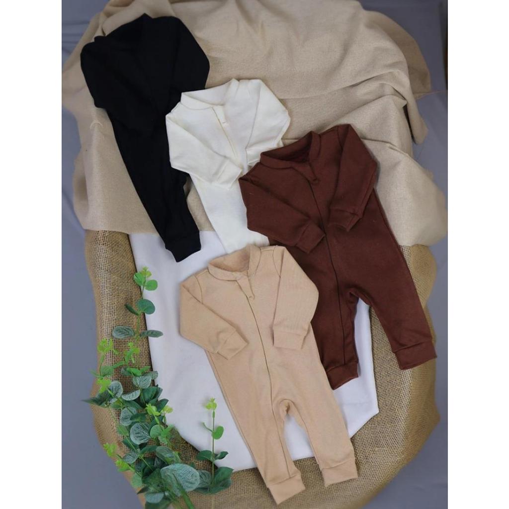 Kit Macacão de Bebe liso básico com Ziper PMG | Shopee Brasil