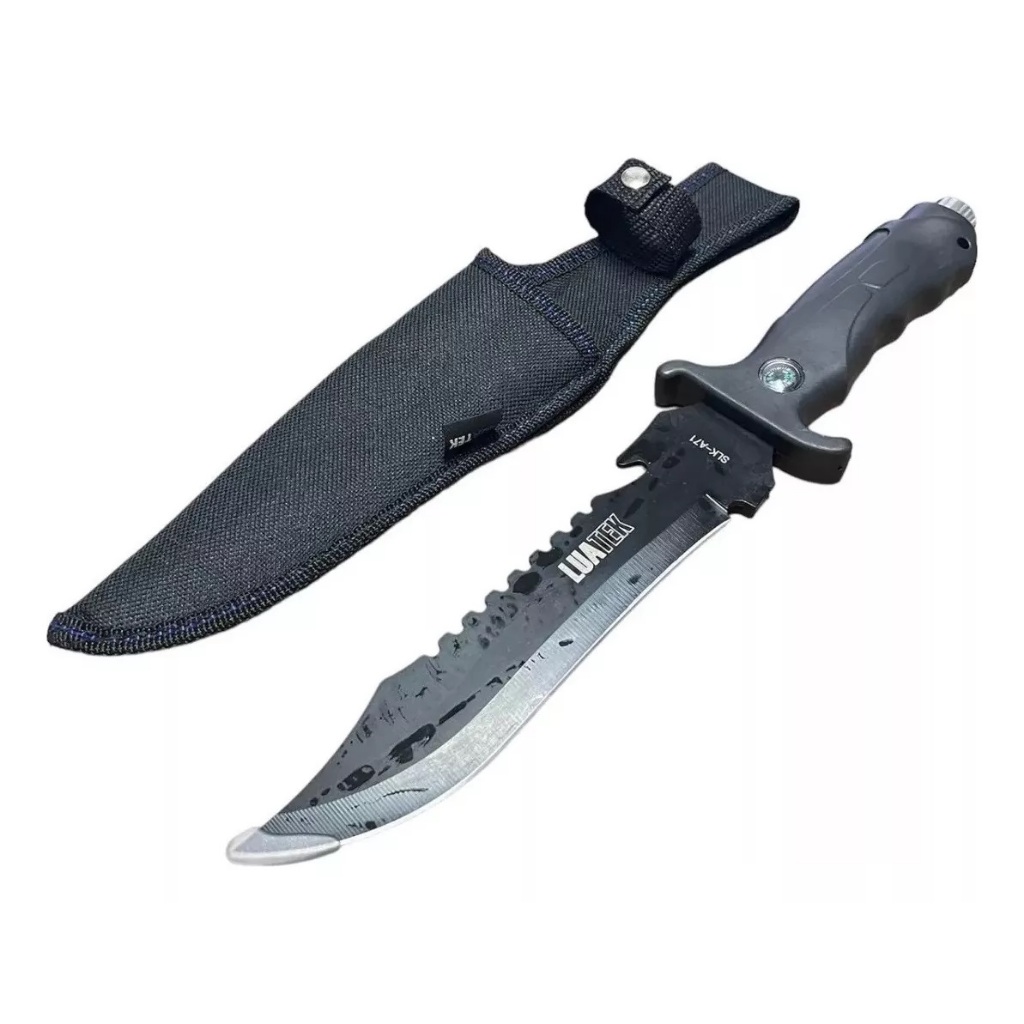 Faca Rambo Lisa Com Bússola Abridor P/ Caça Cozinha Camping | Shopee Brasil