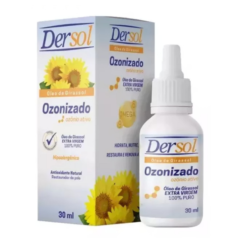 Dersol Óleo de Girassol Ozonizado Ozônio ativo Bellaphytus 30ml ...