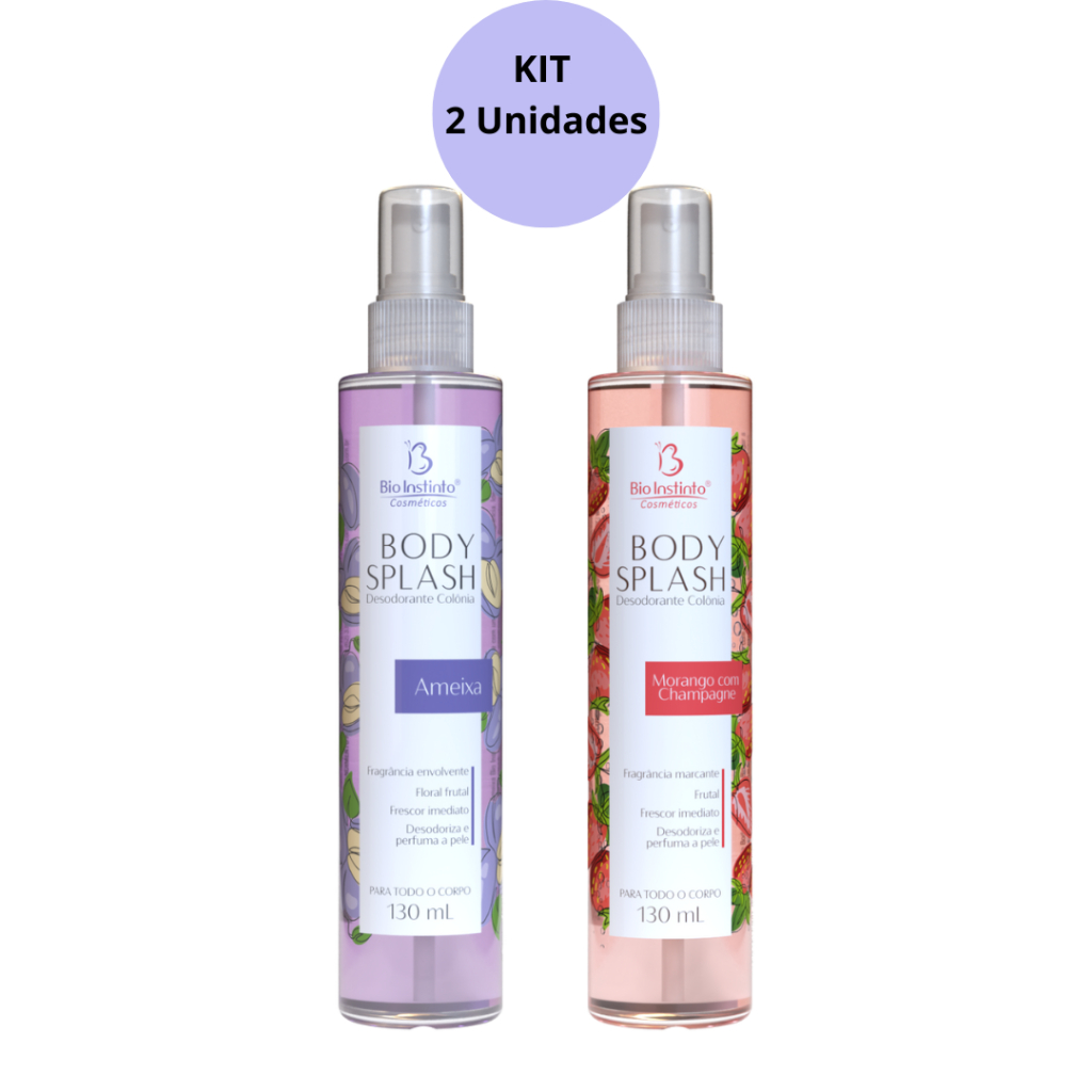 kit 2 Body Splash Desodorante Colônia Fragrancias variadas Bio Instinto 130ml | Shopee Brasil