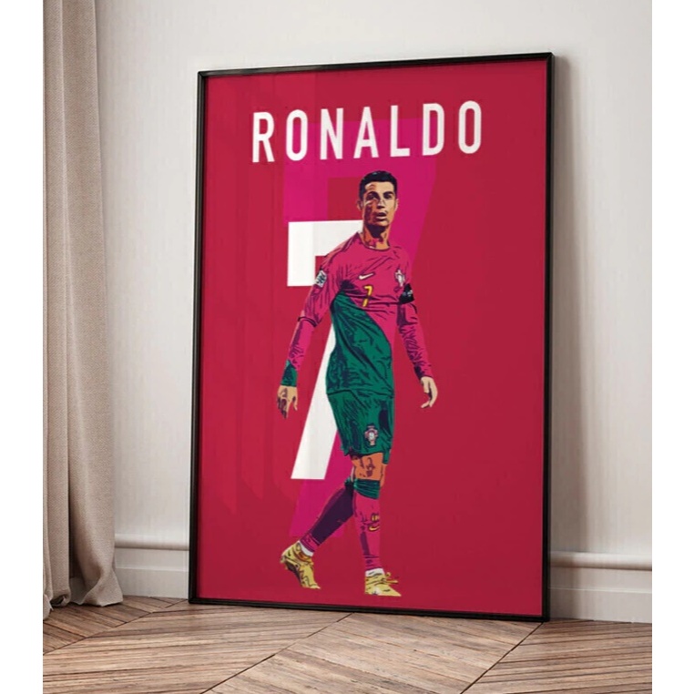 Quadro decorativo Cristiano Ronaldo CR7 numero 7 lendário profissional ...