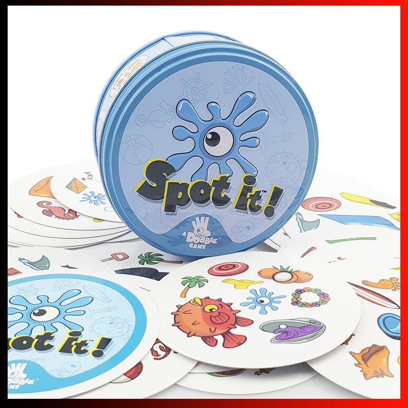 Dobble Spot It Praia Oceano - Jogo de Cartas/Cardgame/Partygame Animais ...