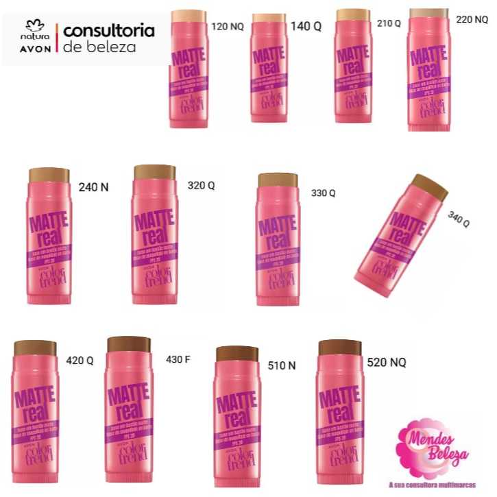 Avon Color Trend Matte Real Base Bastão Multifuncional FPS 20 6,5 g ...
