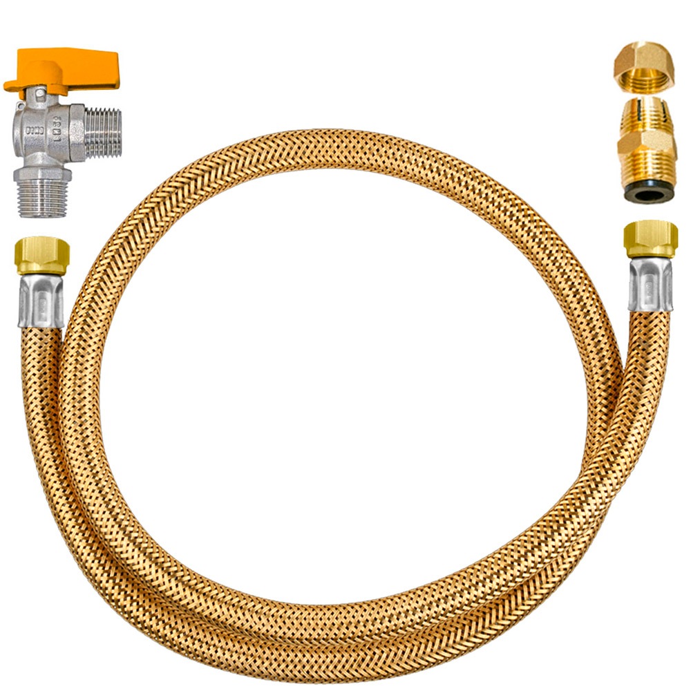 Kit Para Instalação De Gás Encanado em Fogão Forno ou Cooktop Mangueira ...