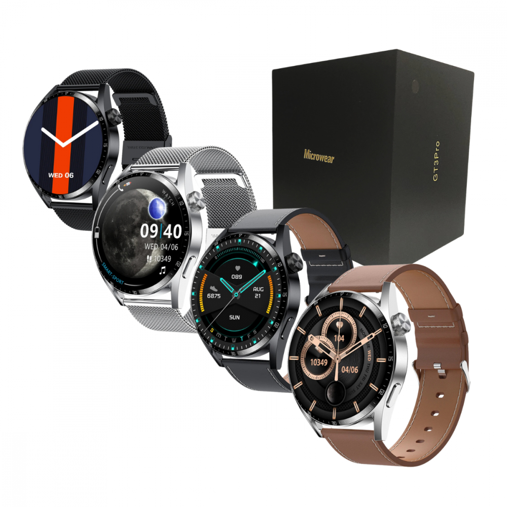 Relogio Inteligente Smartwatch 52mm NFC Microwear GT3 PRO | Shopee Brasil