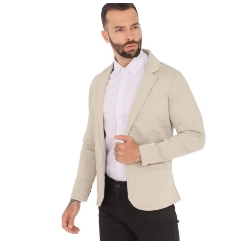 Blazer Slim Masculino fit /esporte fino de sarja super confortável botões rezinados | Shopee Brasil