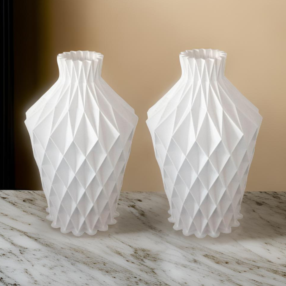 Criativa Plásticos - Kit 2 Vasos Modernos Estilo Origami - Feitos em ...