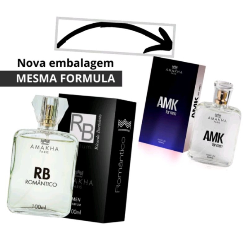 Perfume AMK (RB Romântico) 100 ml Original | Shopee Brasil