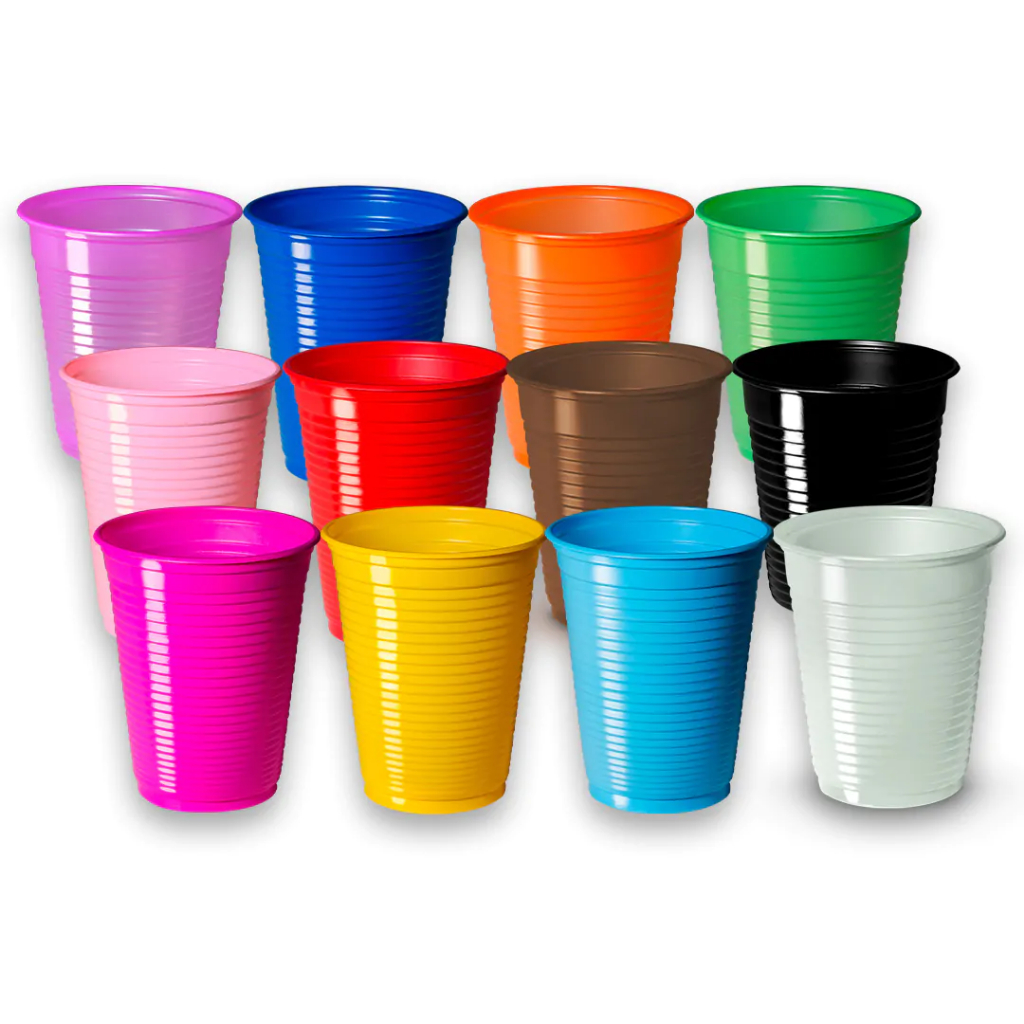 Copo Descartável Colorido - 50un ou 100un - Copinhos Coloridos Para ...
