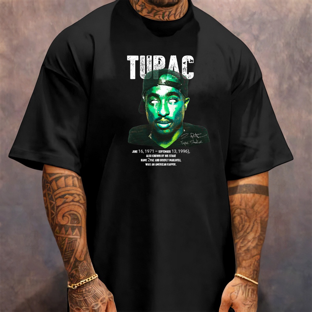 Camiseta Oversized Streetwear Masculina Gola Alta Rap Rapper Americano ...