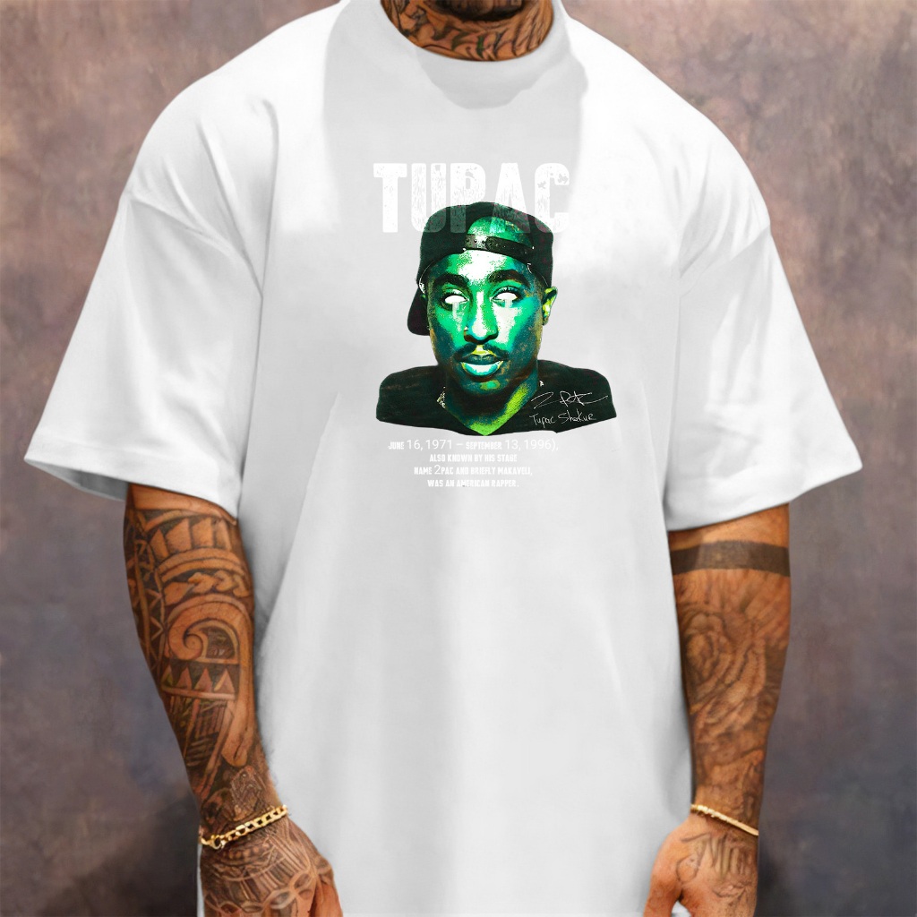 Camiseta Oversized Streetwear Masculina Gola Alta Rap Rapper Americano ...