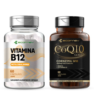 Kit Coenzima Q10 Gold + B12 Forma Ativa 100% Absorção 500Mg 120Cáps ...