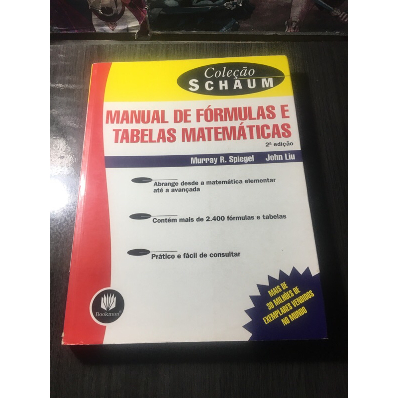 Livro Manual de fórmulas e tabelas matemáticas - coleção Schaum ...