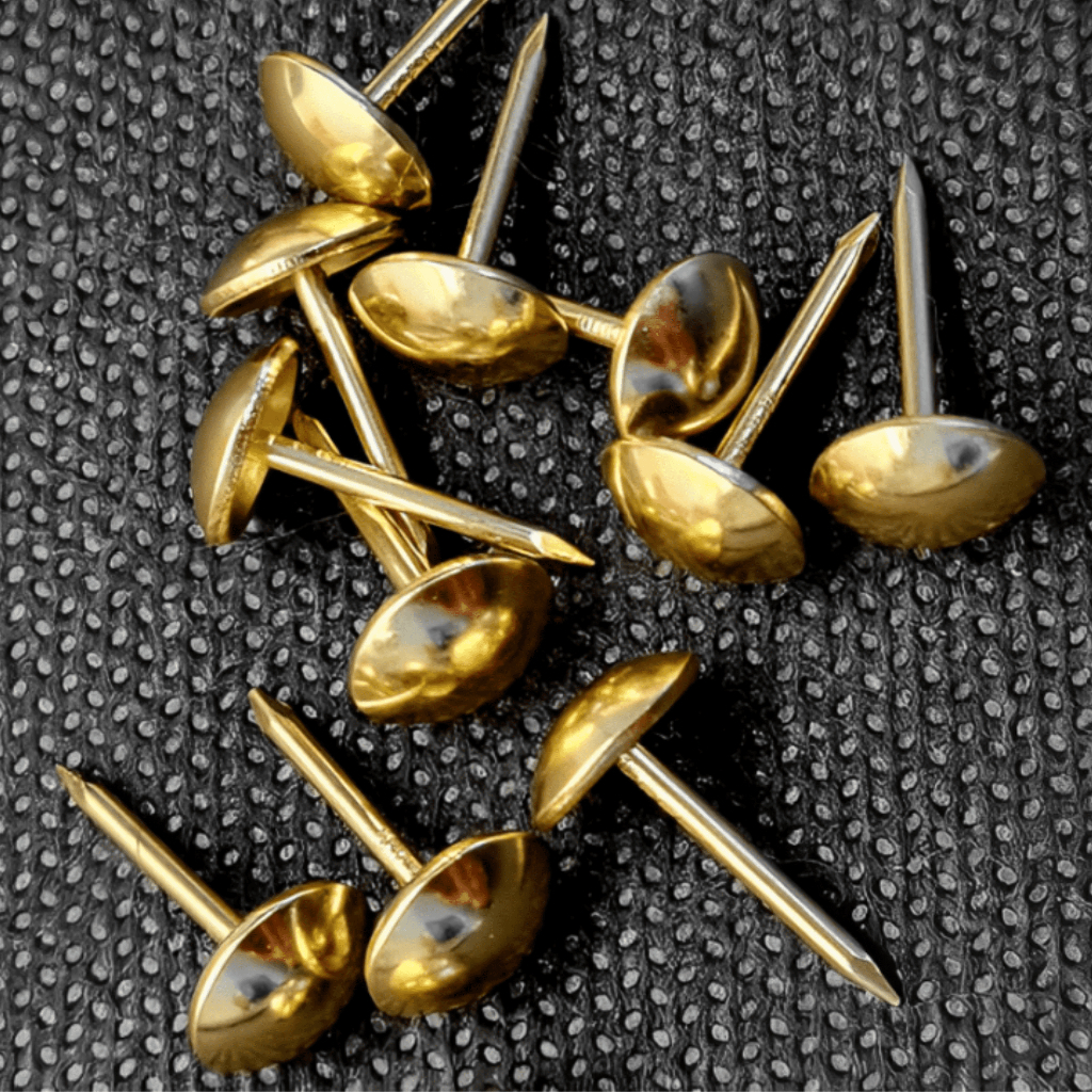 Kit 2 Tachinha Percevejo Latonado Dourado 100 Pecas 11X10MM | Shopee Brasil