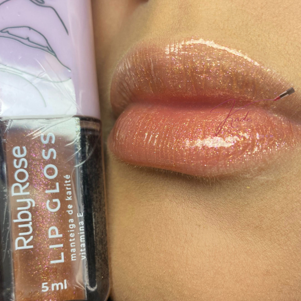 Lip Gloss Brilho Glitter Ruby Rose | Shopee Brasil