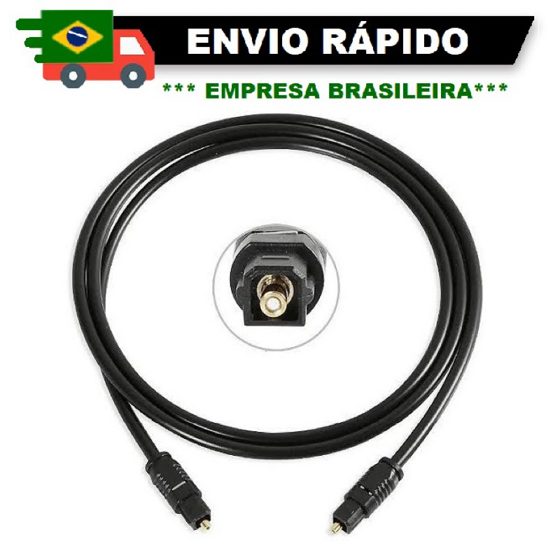 CABO ÁUDIO ÓTICO DIGITAL 3 METROS | Shopee Brasil