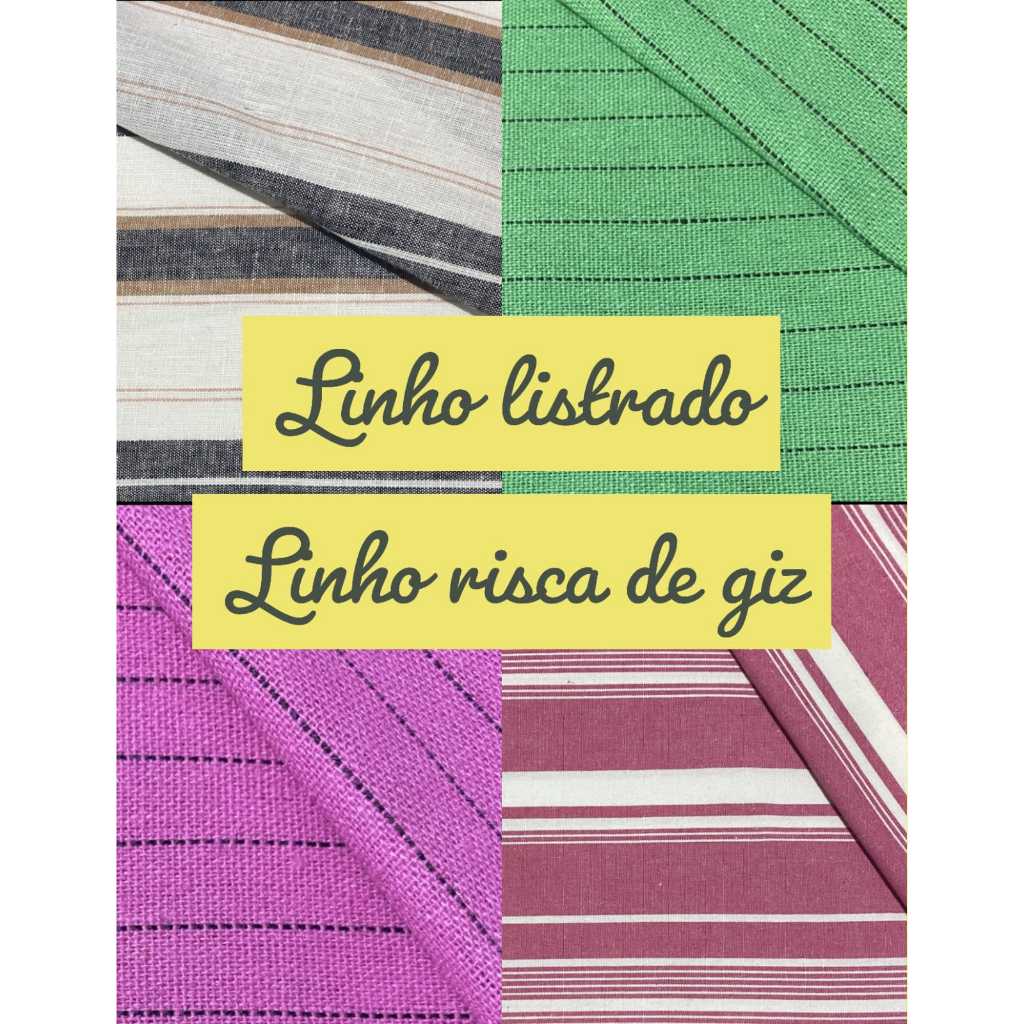 TECIDO LINHO LISTRADO, LINHO RISCA DE GIZ (1m X 1,50m) | Shopee Brasil