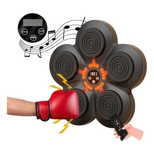 Maquina Boxe Musical Inteligente Treino Recaregavel Com Luva Bluetooth ...