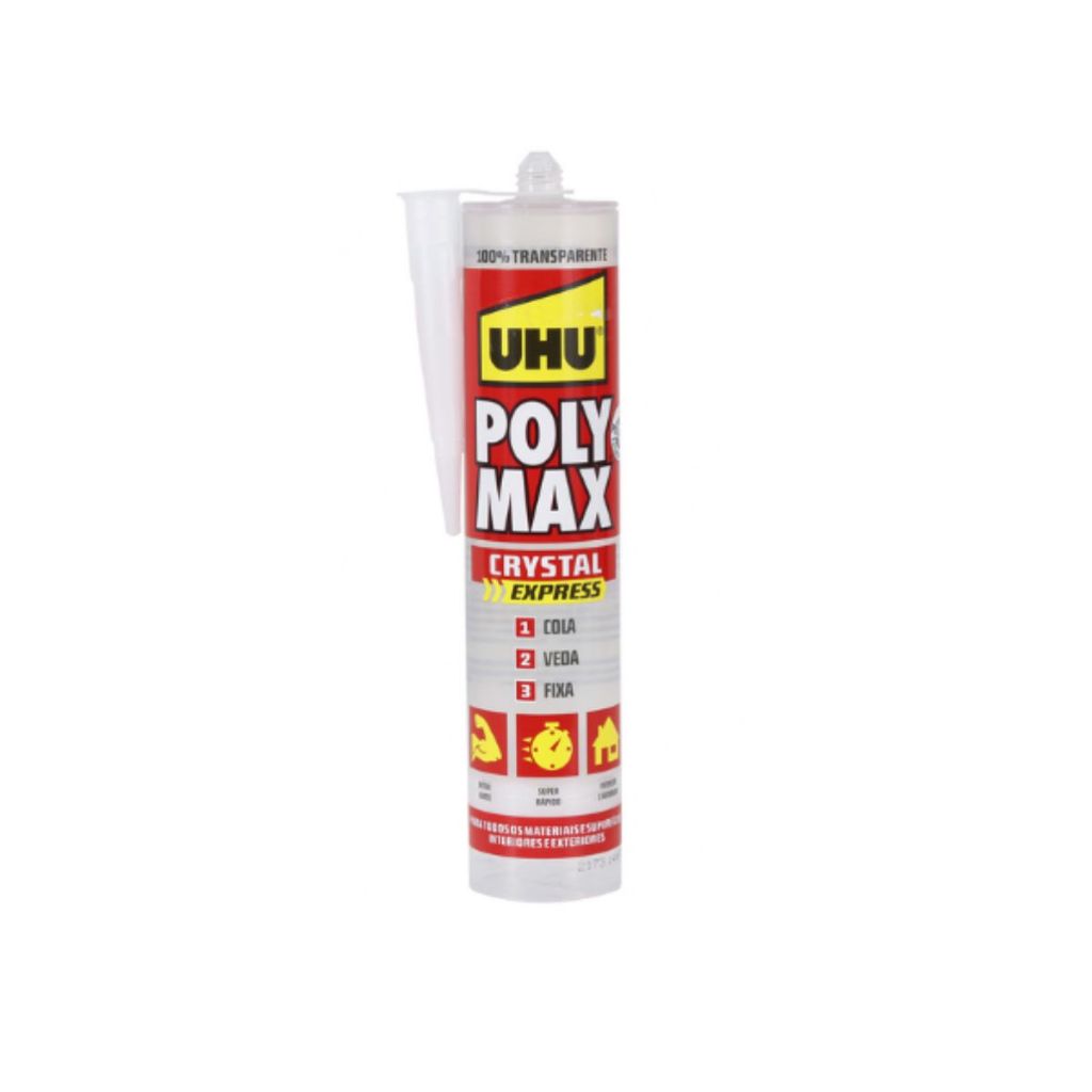 Adesivo Cola E Veda Poly Max Crystal 300g Uhu | Shopee Brasil
