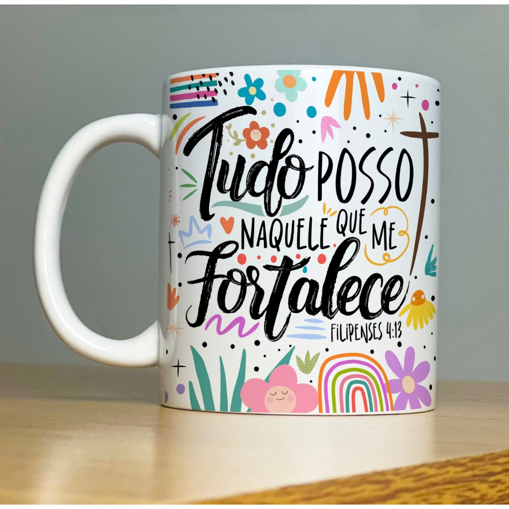 Caneca personalizada dizeres evangélicos versículos bíblia | Shopee Brasil