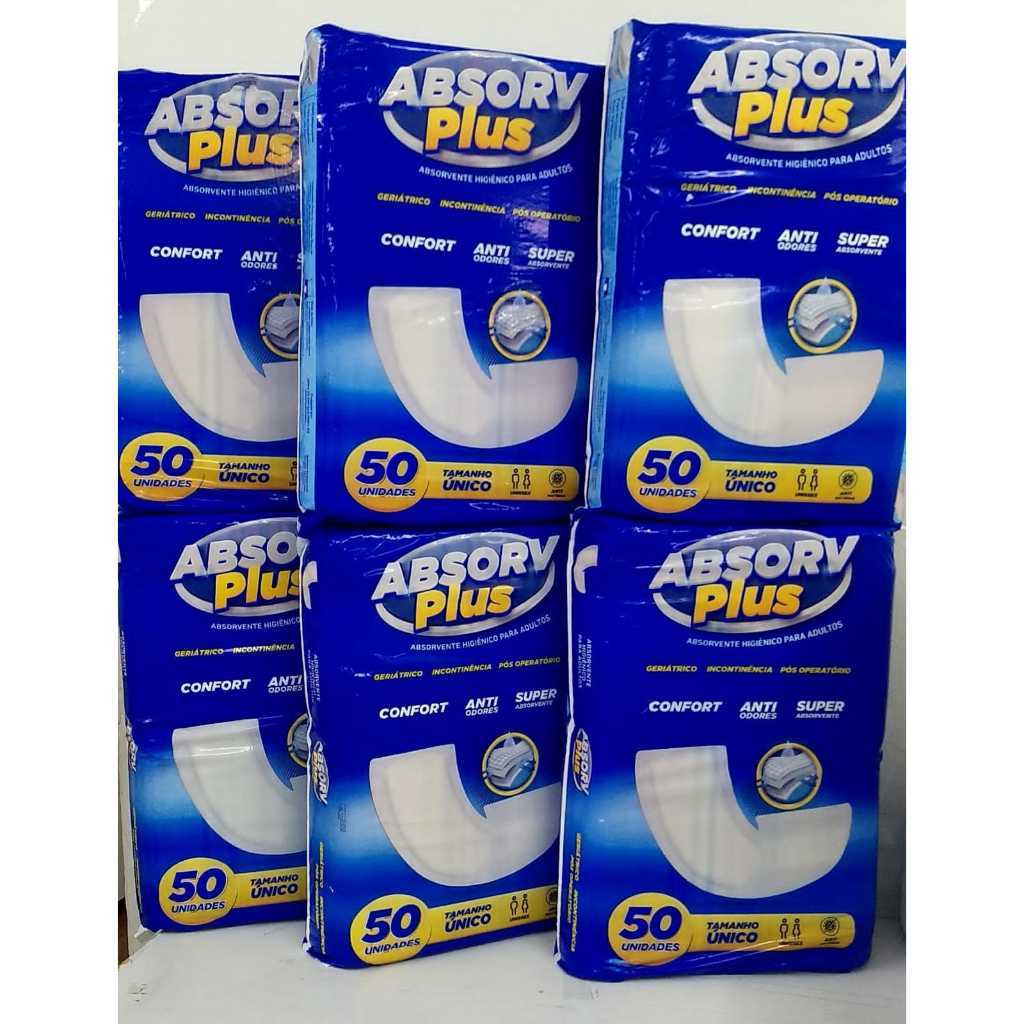 Kit Absorventes adulto geriatrico Absorv Plus 300 Unidades | Shopee Brasil