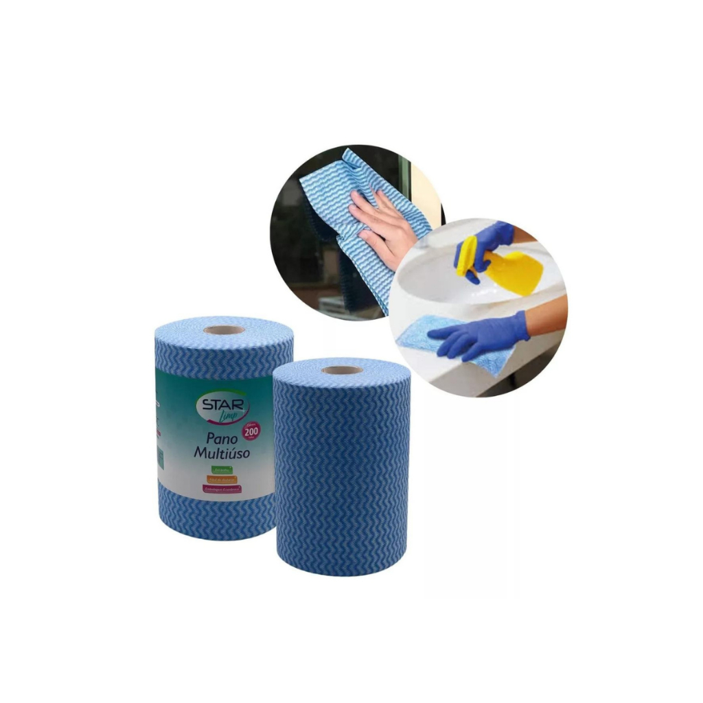Perflex Pano Limpeza Cozinha Multiuso Rolo com 200 Unidades 20x30 cm ...