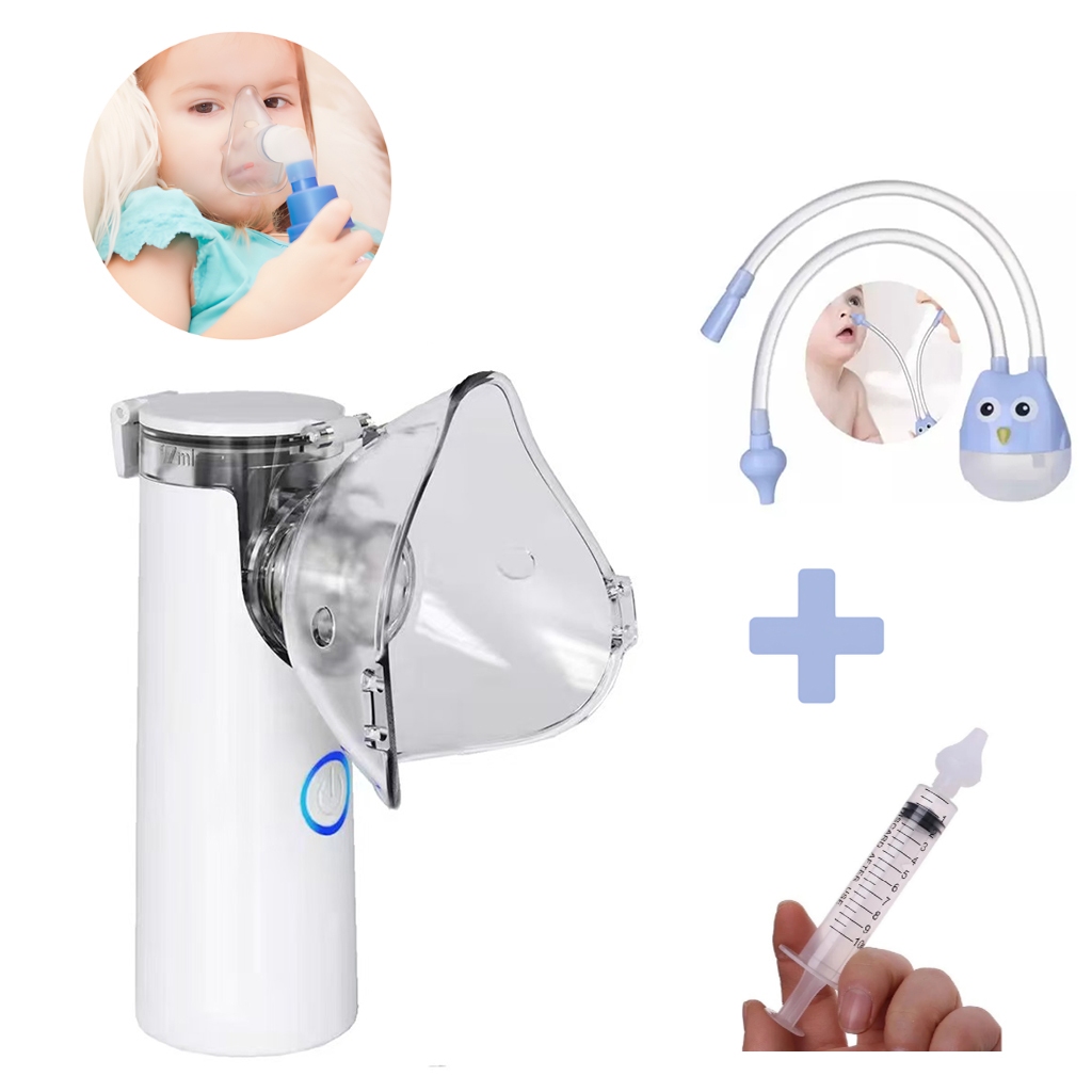 Kit Inalador Nebulizador Adulto e Infantil Portátil Silencios Mini ...