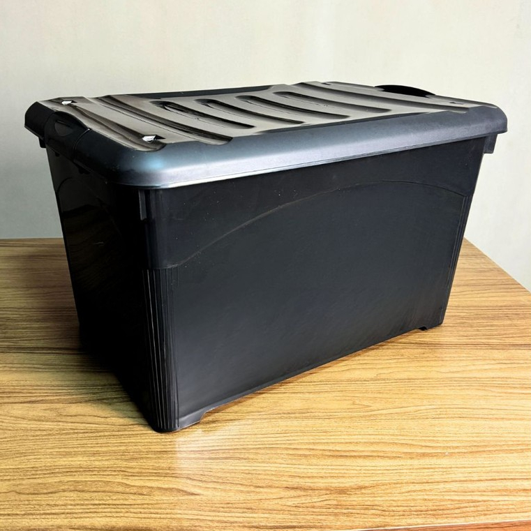 Container Preto com Rodinhas de 65L e 95L: Armazenamento Móvel de Alta ...
