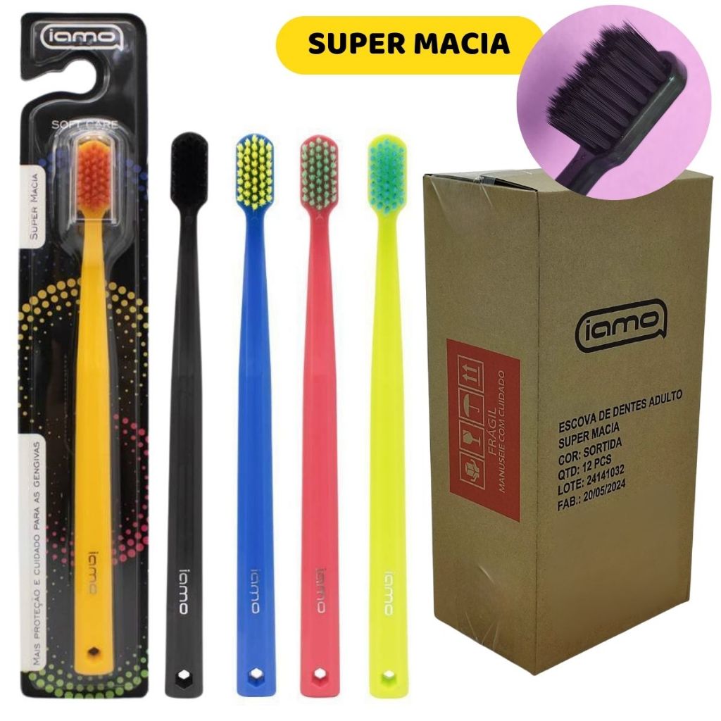 Pack 12 Escovas Dentais Extras Macias Soft Care | Shopee Brasil