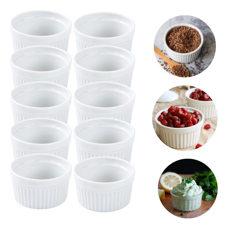 Kit C/ 10 Ramekin Plástico 50 Ml Resistente Molhos Petiscos | Shopee Brasil