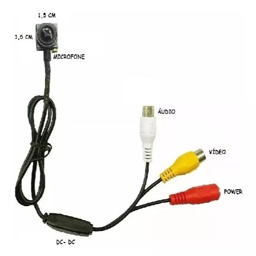 Mini Micro Câmera Espia Lente Formato Parafuso 2000 Linhas | Shopee Brasil