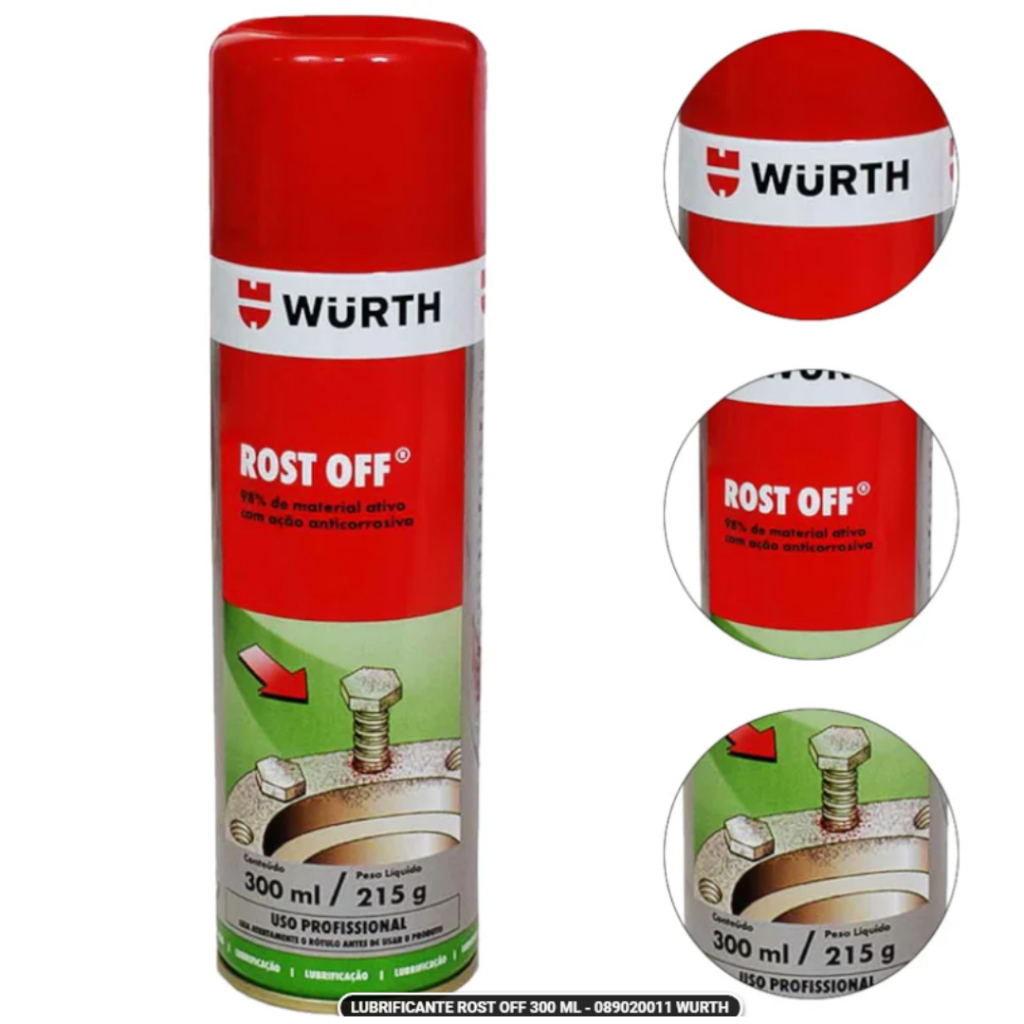 DESENGRIPANTE ROST OFF WURTH 300 ML | Shopee Brasil