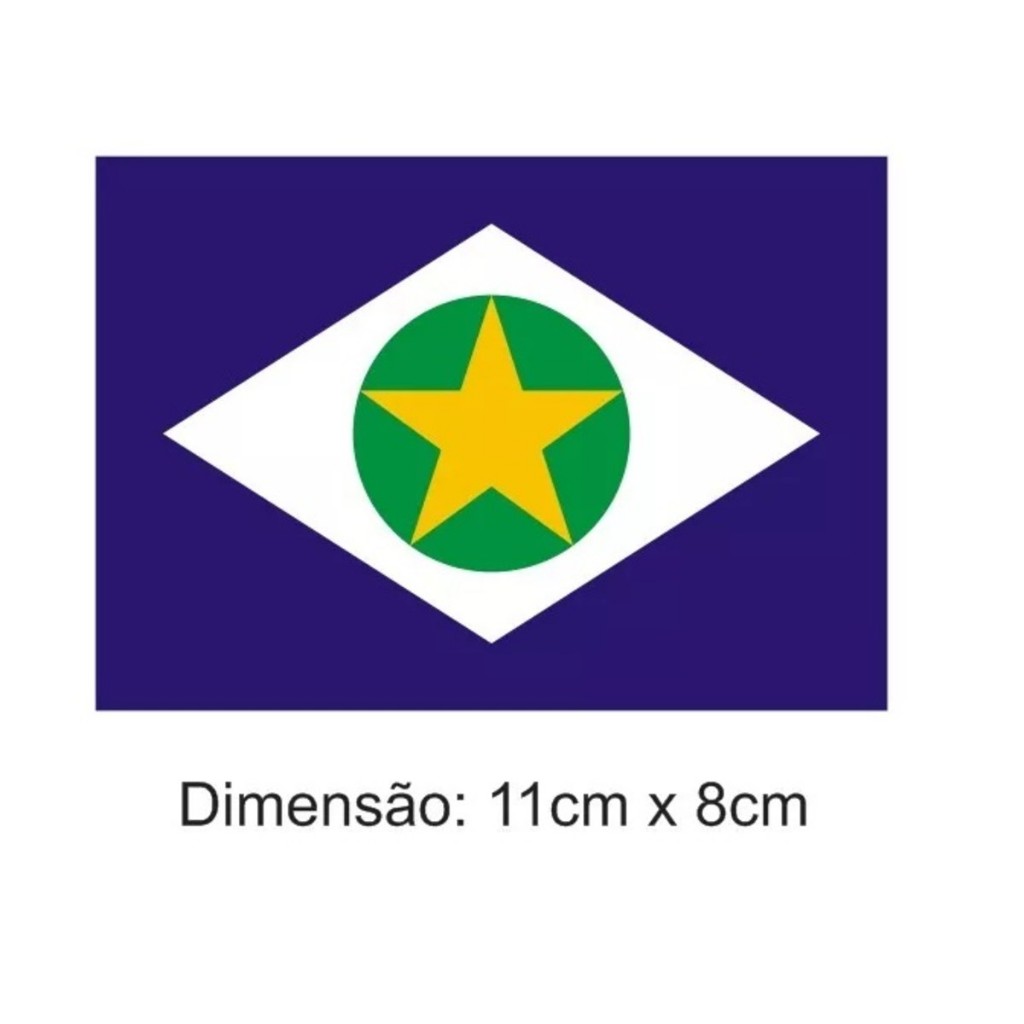 Adesivo Bandeira De Mato Grosso MT 11cm x 8cm | Shopee Brasil