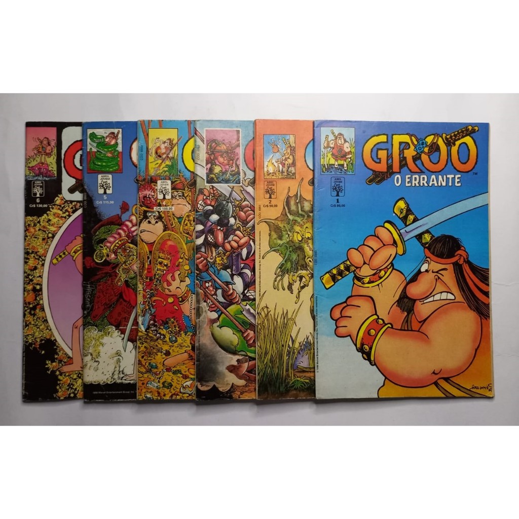 Lote Groo O Errante 1 2 3 4 5 6 Editora Abril 1990 Excelentes | Shopee ...