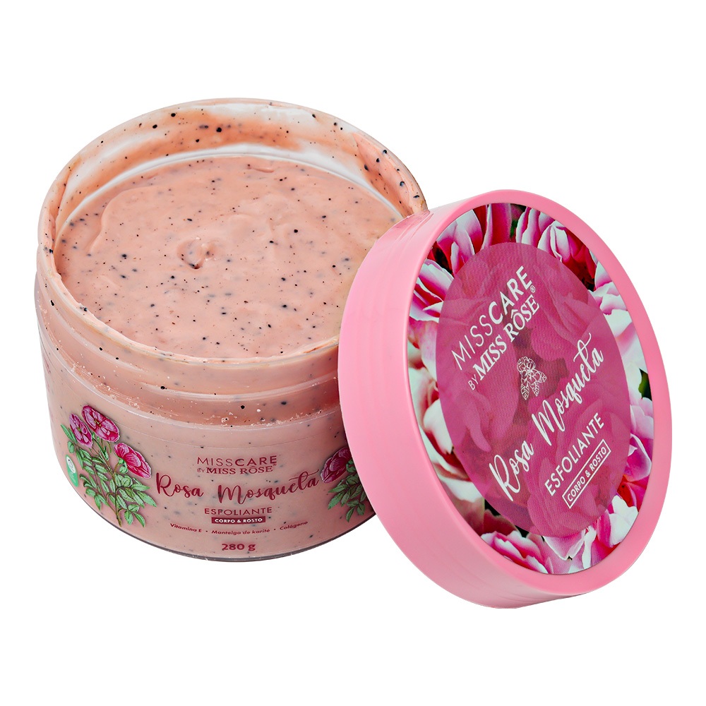 Esfoliante Corpo e Rosto Rosa Mosqueta MissCare 280g - Miss Rôse | Shopee Brasil