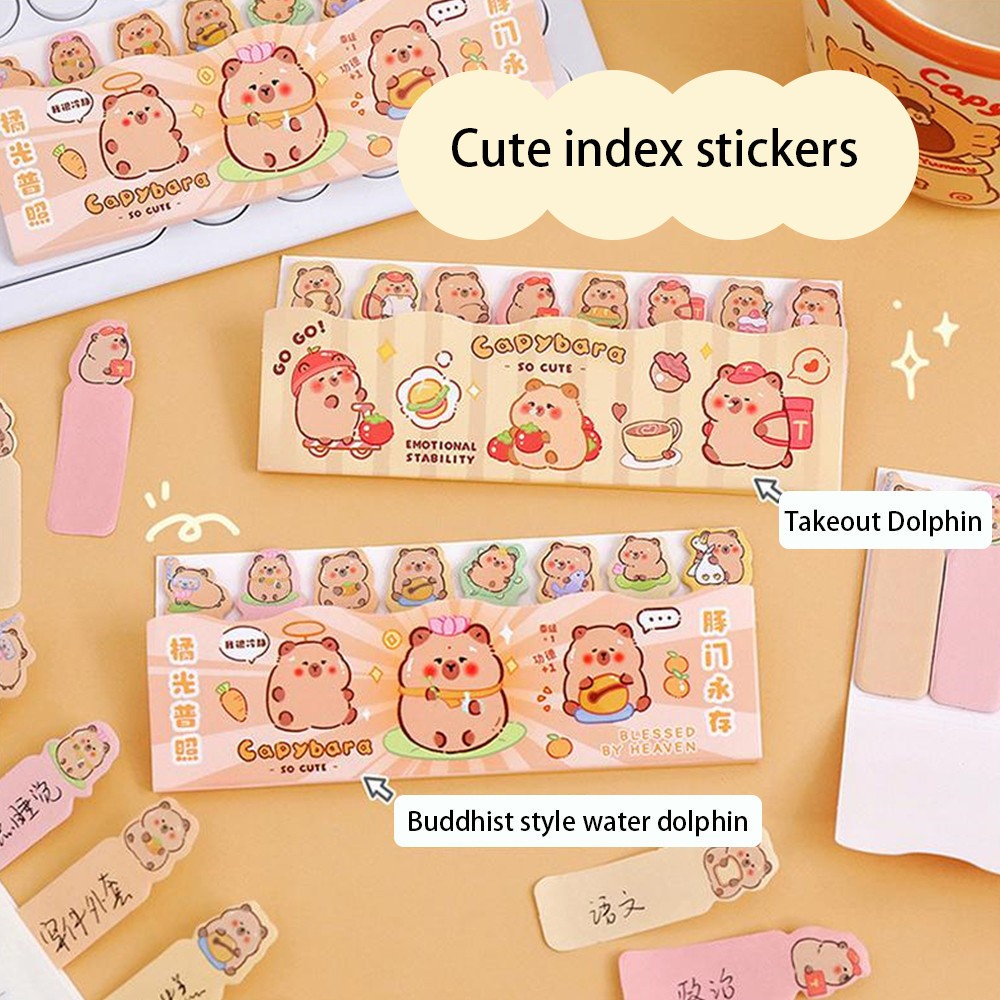 Marcador de Página Sticky Notes Capivara | Shopee Brasil