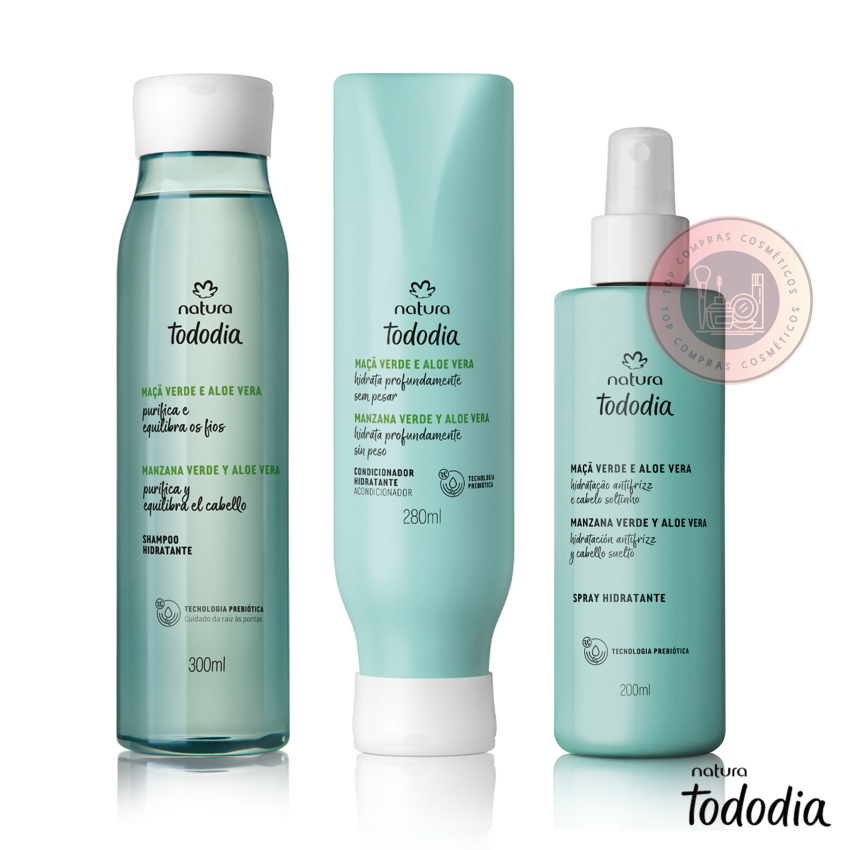 Linha Cabelos Tododia Hidratante Maçã Verde e Aloe Vera Natura: Shampoo ...