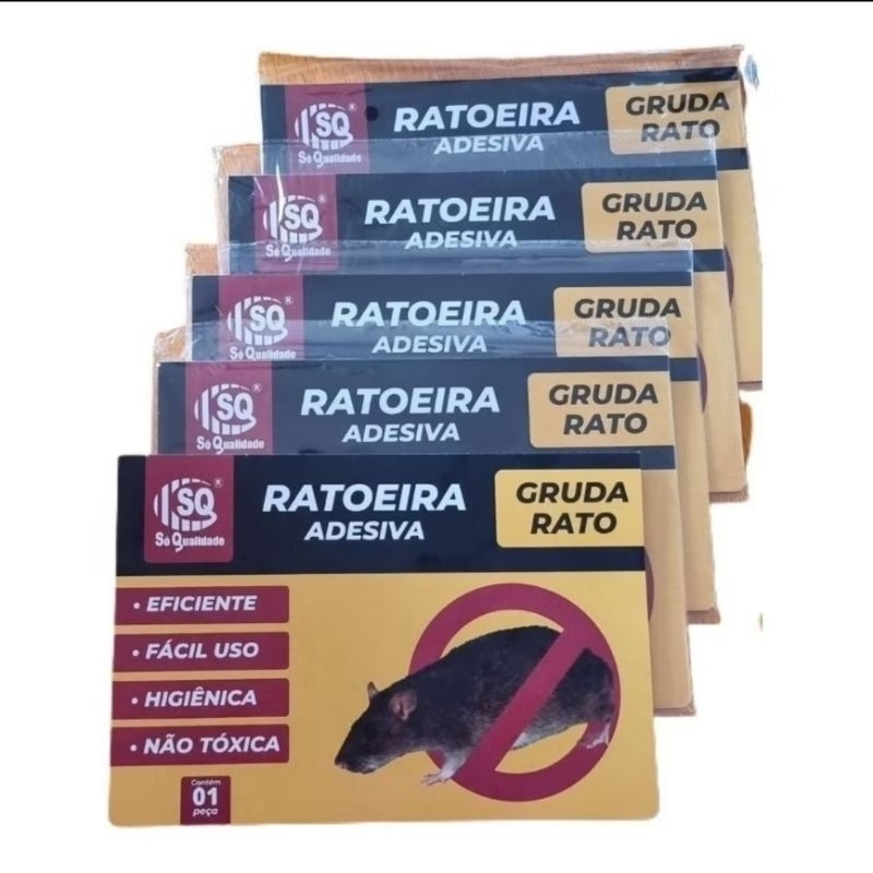 RATOEIRA ADESIVA COLA PEGA RATO PRAGAS 1 UNIDADE | Shopee Brasil
