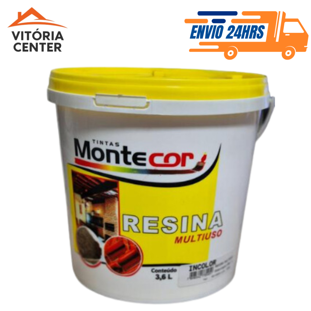 Resina Acrílica Multiuso Base Agua Brilhante Cor Ceramica Telha 3,6lts ...