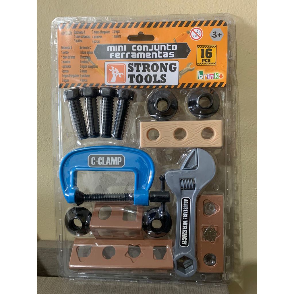 Kit Ferramentas Infantil 16 Peças Strong Tools Brink + | Shopee Brasil