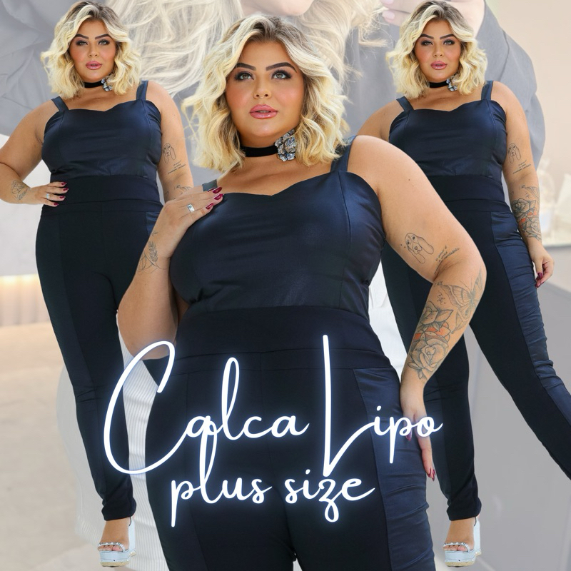 Calça lipo plus size com cirre com elastano plus size skinny moda ...