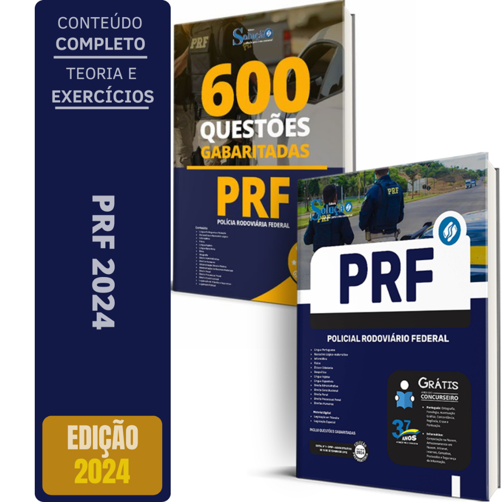 Kit Apostila Concurso PRF 2024 - Policial Rodoviário + Caderno 600 ...